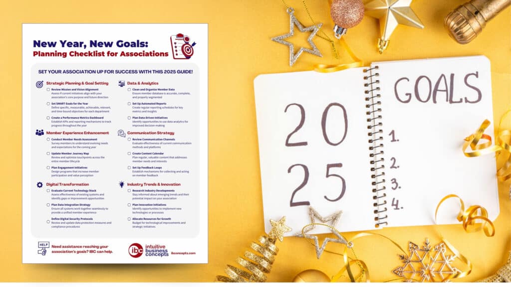 2025 Goals for Associations Checklist | Intuitive Business Concepts